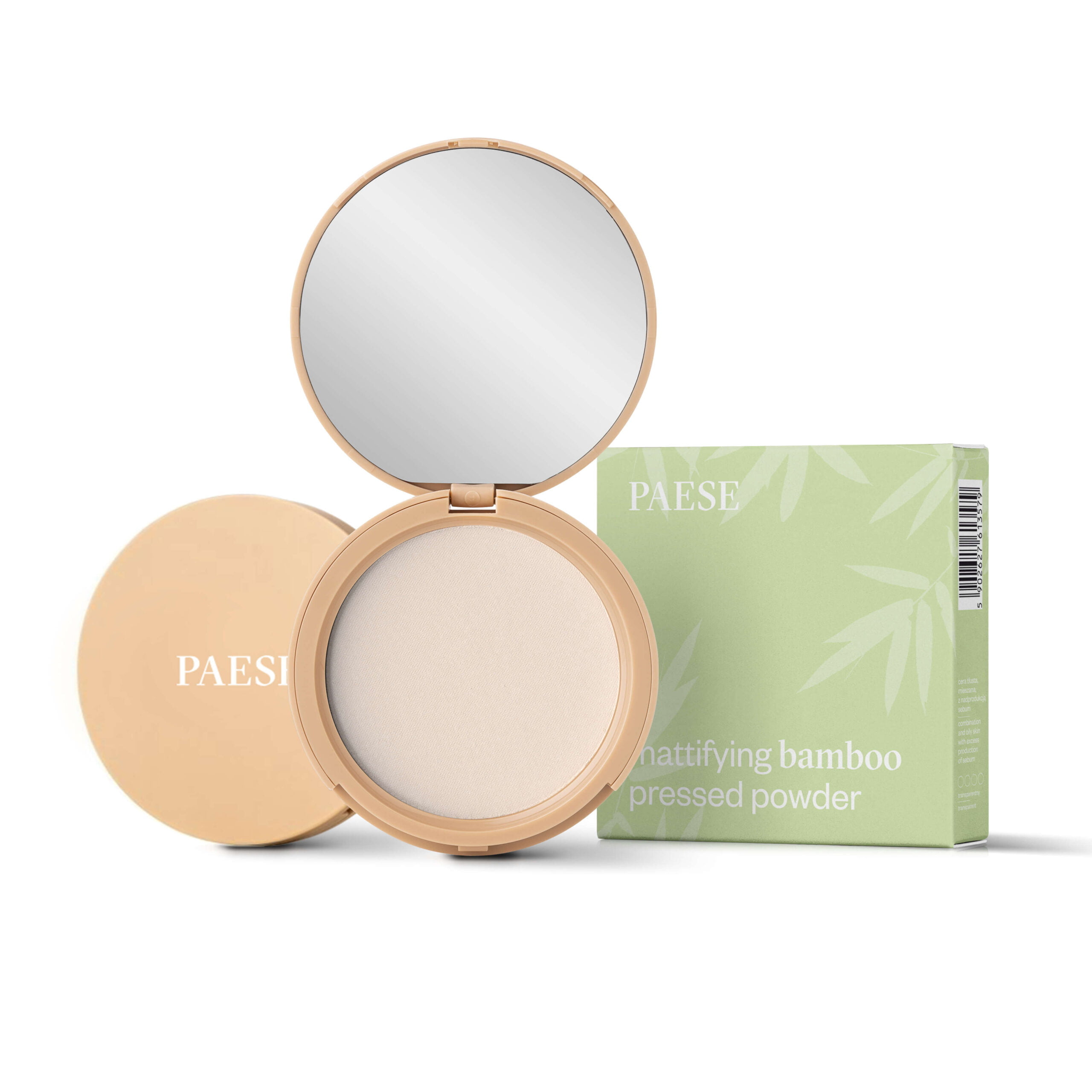 Paese Mattifying Bamboo Pressed Powder for oily combination skin